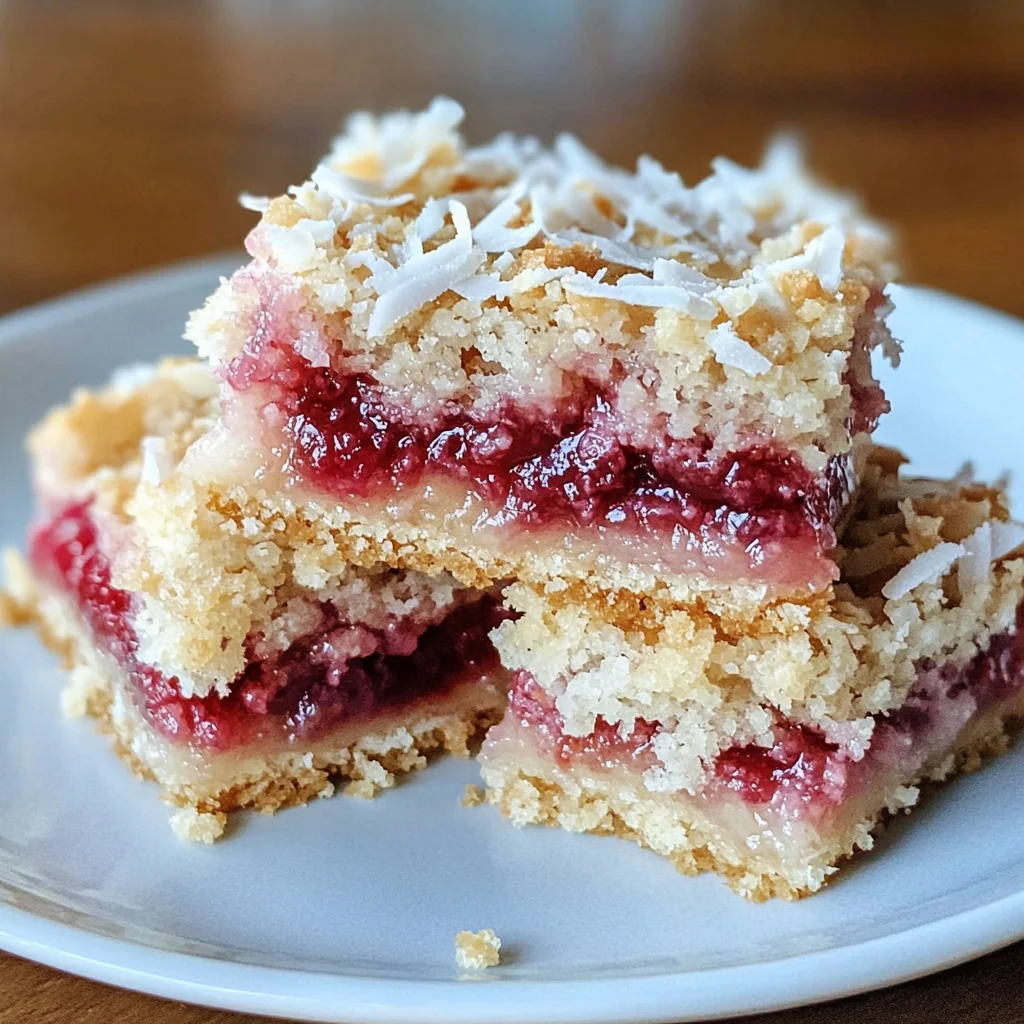 Raspberry Coconut Bars Recipe
